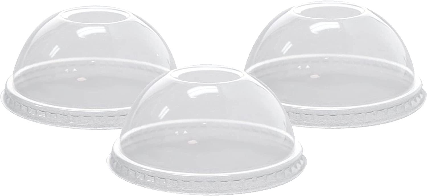 Clear PET Dome Straw Slot Lid, 107mm Diameter, (Case of 500 Count ...