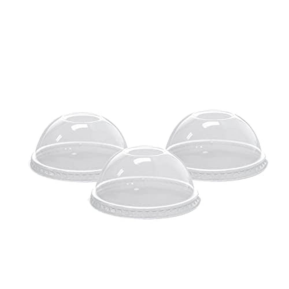 Clear PET Dome Straw Slot Lid, 98mm Diameter, (Case of 1000 Count ...