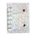 Clear PVC 6-Ring Binder Refillable Notebook Protector Laser Star ...