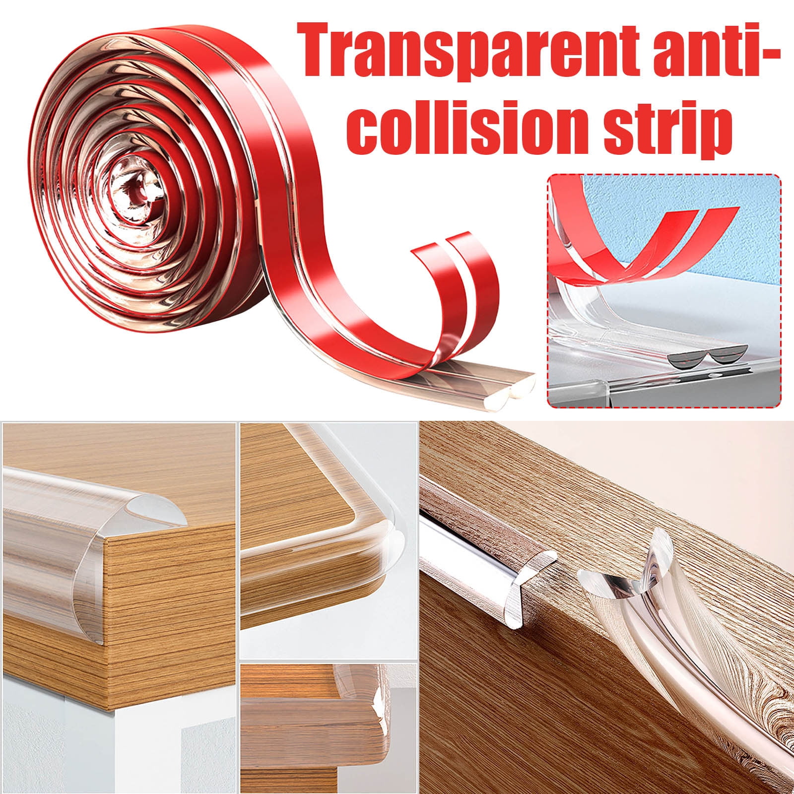 Clear PVC Anti-collision Strip for Table Corners | Child Safety Edge ...
