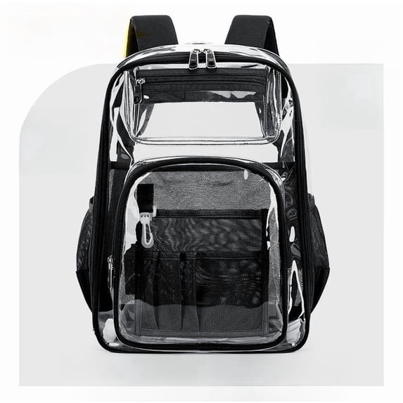 Clear PVC Backpack Large Capacity Transparent School Backpack with ...
