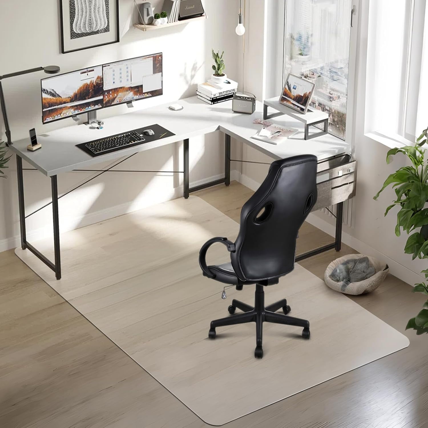 Clear PVC Chair Mat for Hardwood Floors, Office Chair Mat for Hard ...