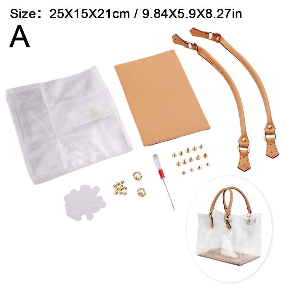 Clear PVC DIY Tote Bag Handbag Making Kit, 5 Sizes Handmade Gift Bags ...