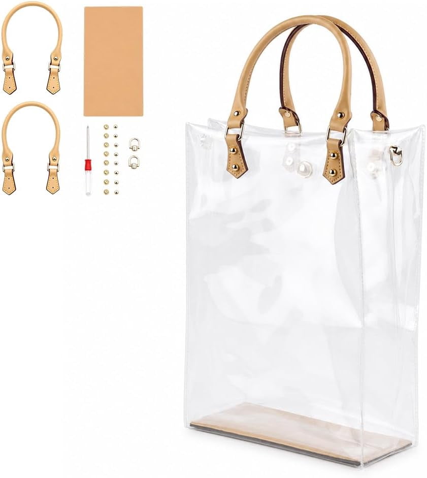 Clear PVC DIY Tote Bag Handbag Making Kit - Transparent Purse Kit with ...