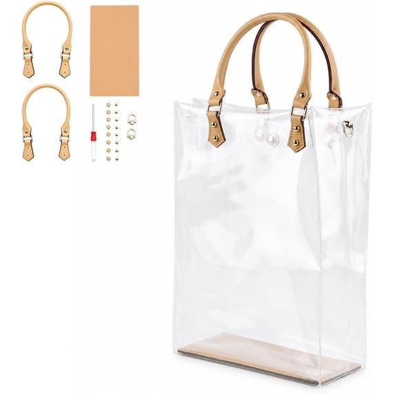 Clear PVC DIY Tote Bag Handbag Making Kit - Transparent Purse Kit with ...