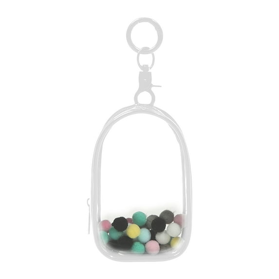 Clear PVC Figure Presentation Bag With Keychain Transparent Storage Bag ...