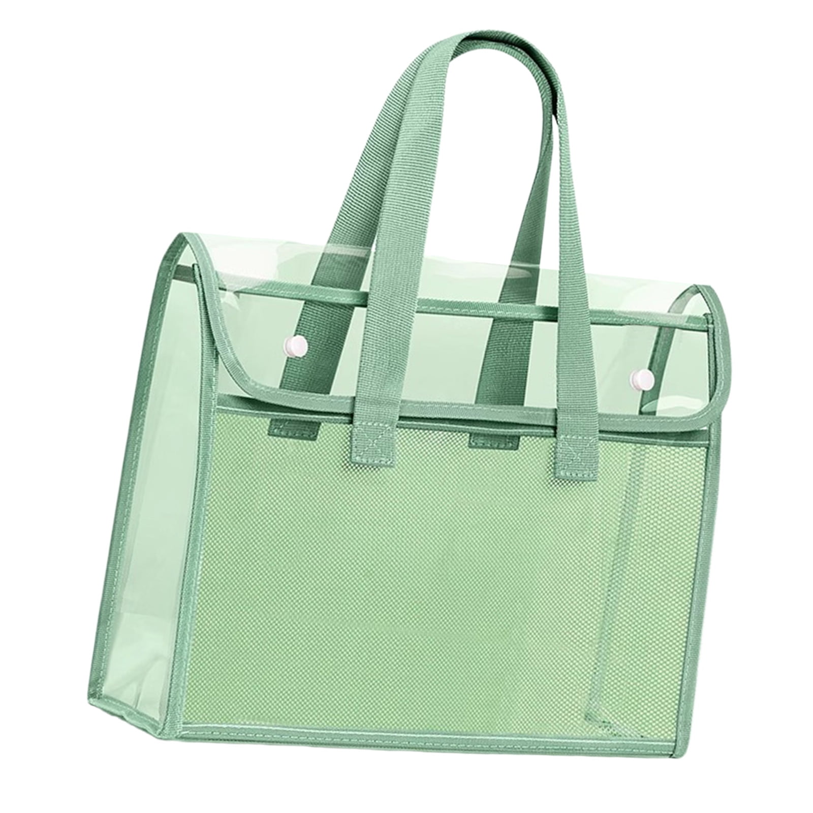 Clear PVC File Carrying Bag Double Layered Document Organiser Large ...