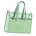 Clear PVC File Carrying Bag Double Layered Document Organiser Large ...