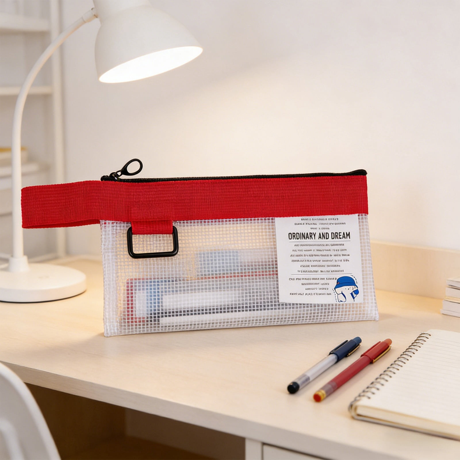 Clear PVC Handbag for Students - Durable Zipper File Bag for School ...