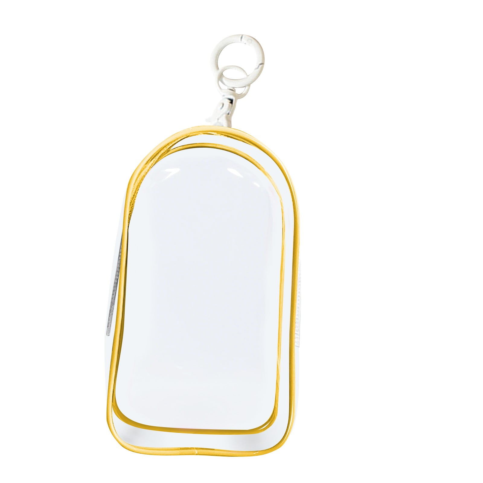 Clear PVC Keychain Pouch with Zipper Closure and Metal Clip, Compact ...