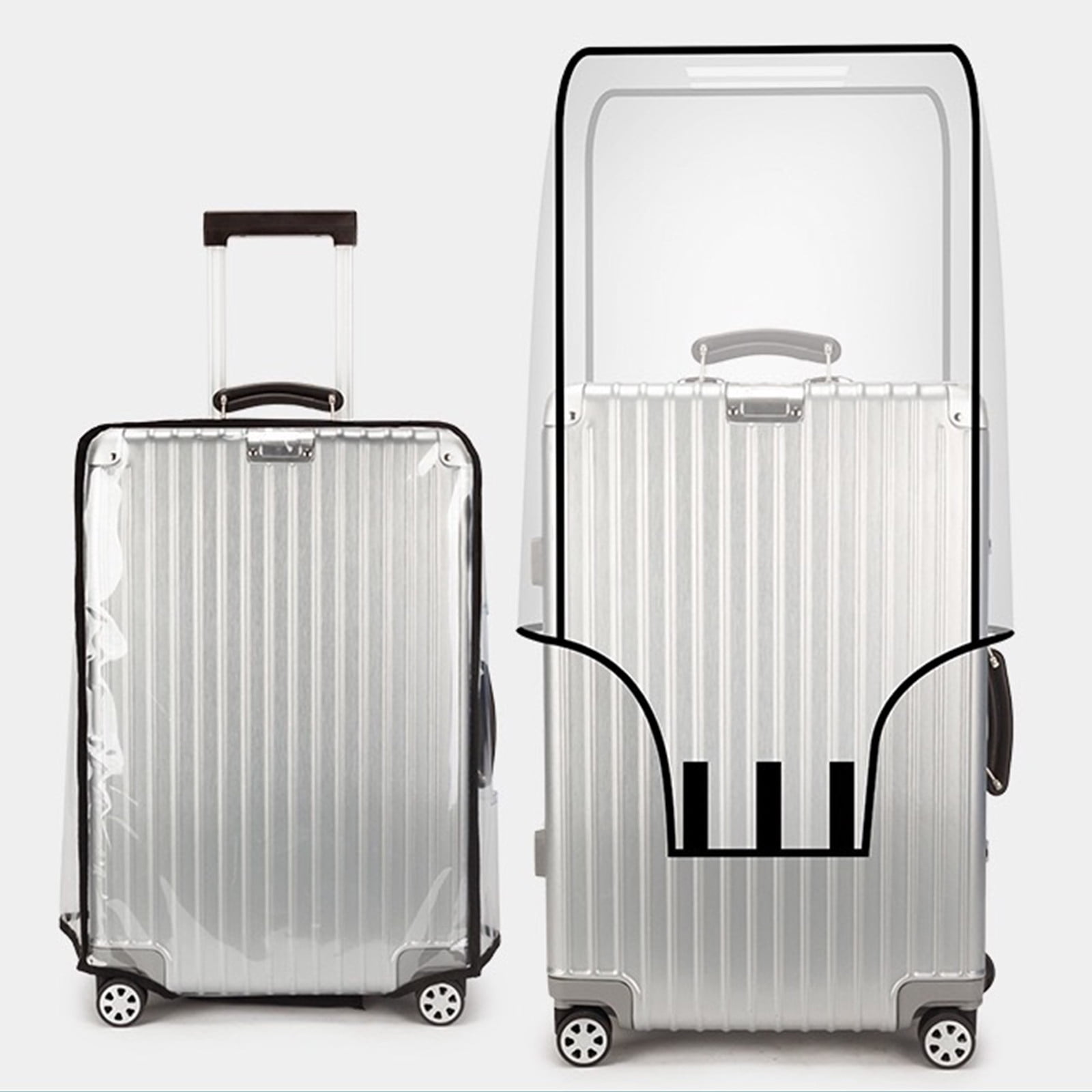 Clear PVC Luggage Protector Cover for 20/24/28 Inch Wheeled Suitcases ...
