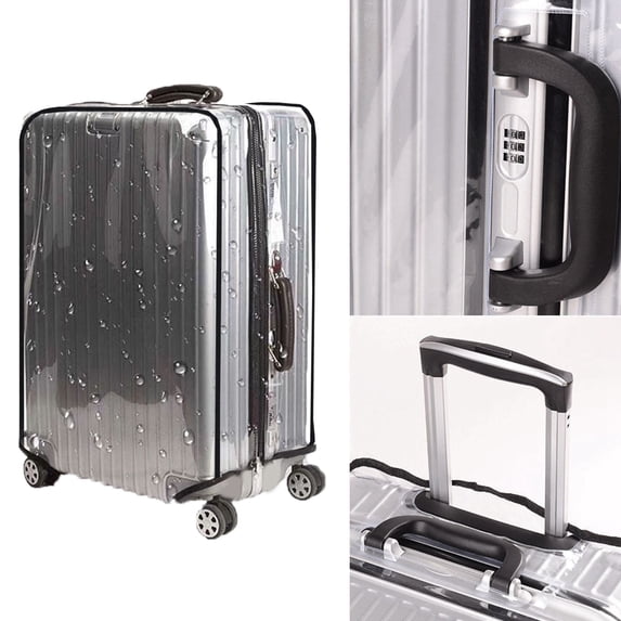 Clear PVC Luggage Protector Cover for Suitcase Dustproof-Transparent ...