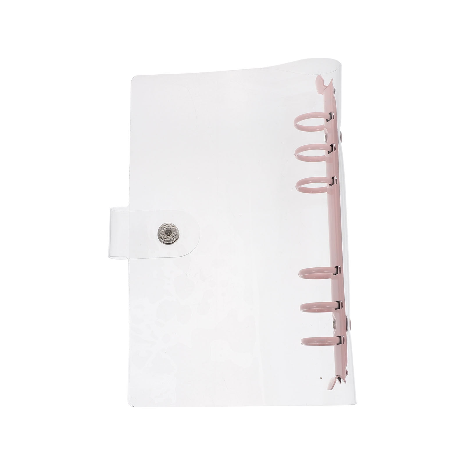 Clear PVC Notebook Folder Students Stationery Pink Budget Binder Cute ...