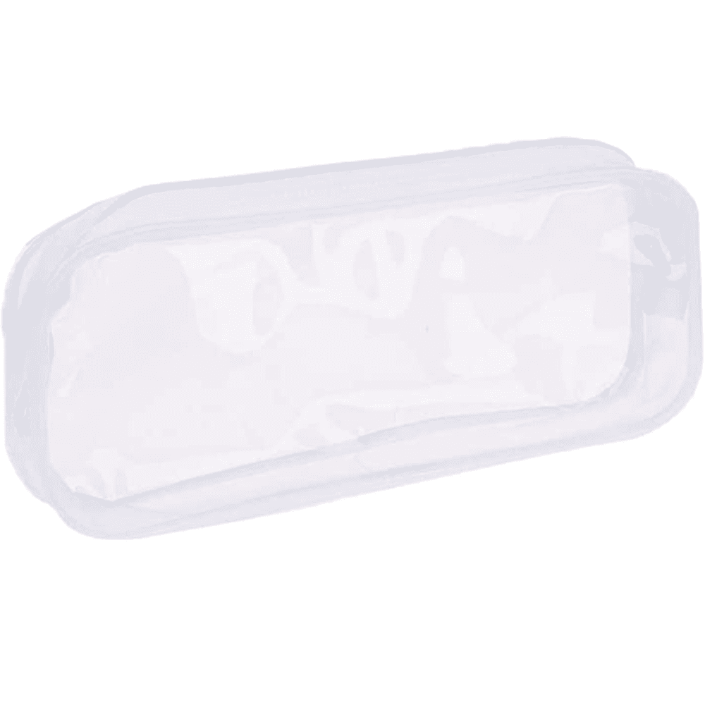 Clear PVC Pencil Pouch with Zipper, Portable Transparent Big Capacity ...