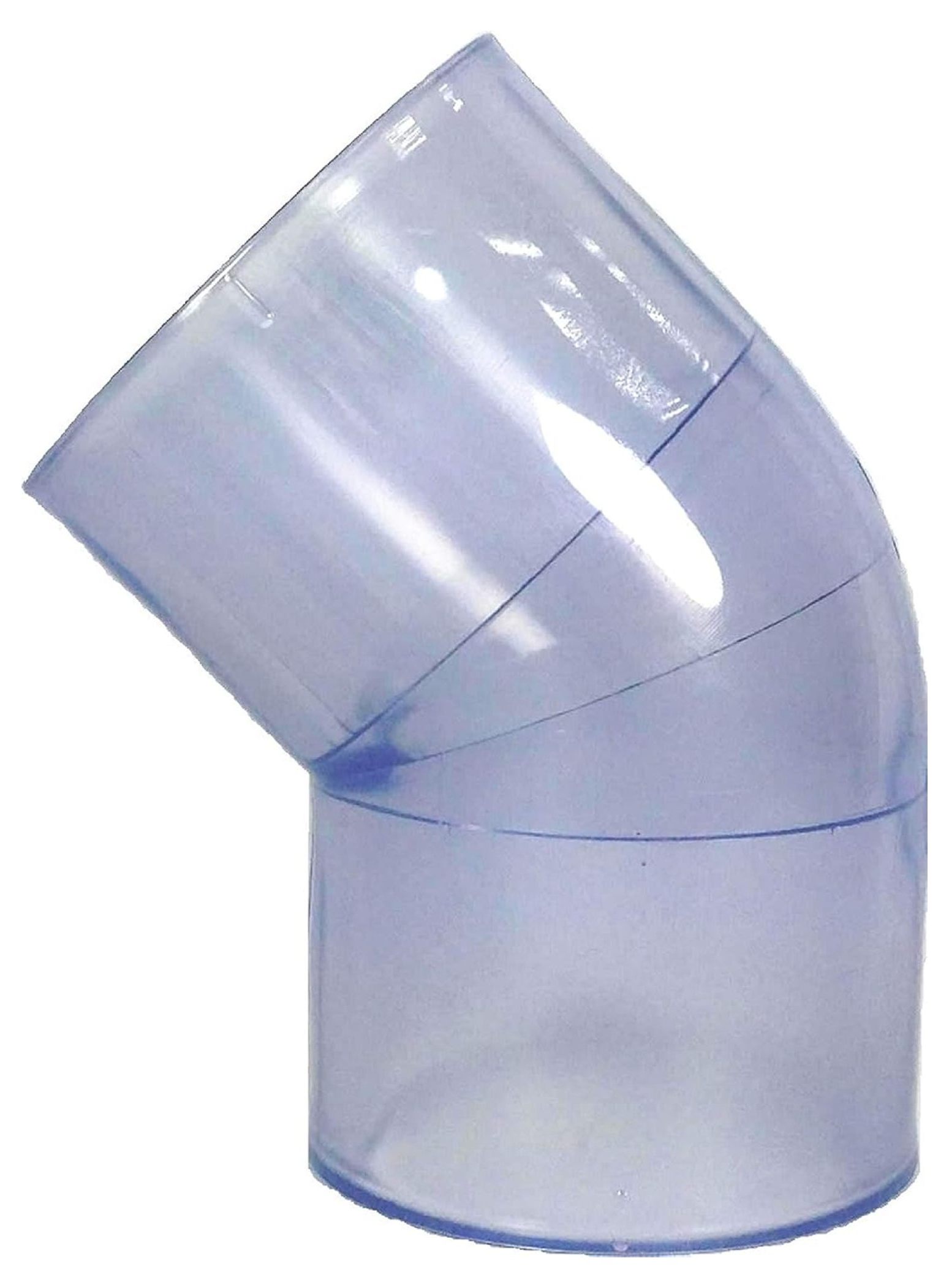 Clear PVC Pipe Fitting (bluish tint): 45 Degree Elbow,Schedule 40/80,4 Inch PVC Pipe Socket ...