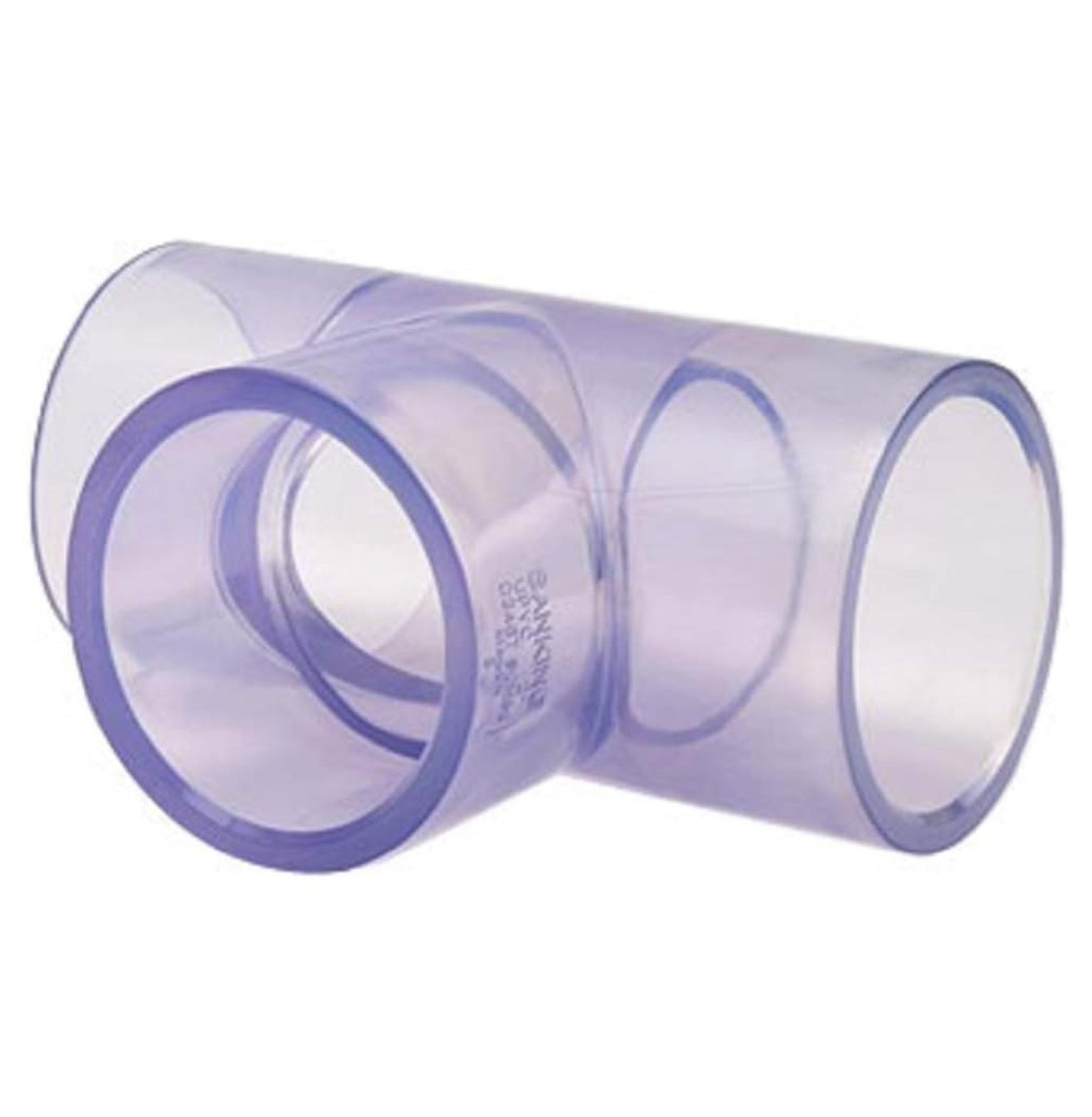Clear PVC Pipe Fitting (bluish tint): TEE, Schedule 40/80, 4 Inch PVC ...