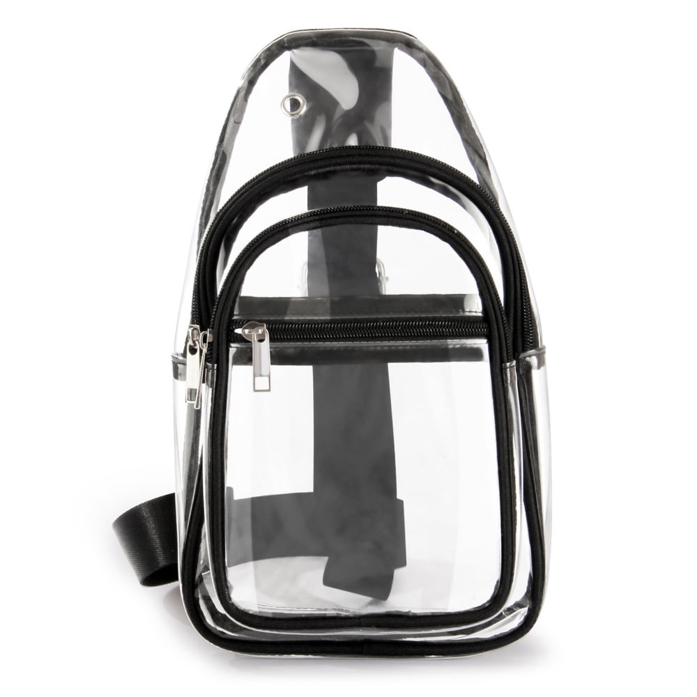 Clear PVC Sling Bag Stadium Approved Transparent See Through Crossbody ...