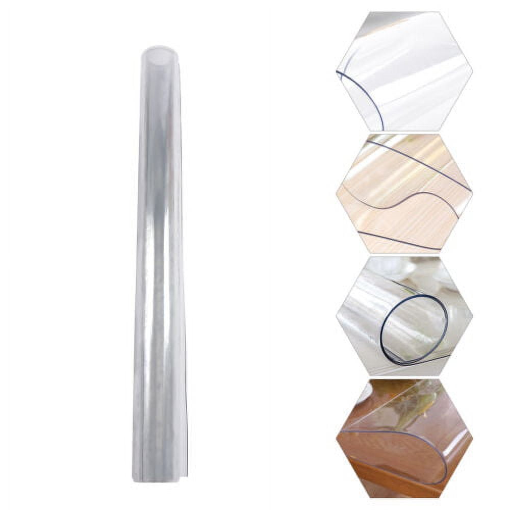 Clear PVC Table Cover Thick Tablecloth Protector Transparent Cover 78 ...