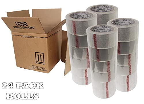 Clear Packaging Tape 2" x110 yds 24 Rolls Super Clear Heavy Duty ...