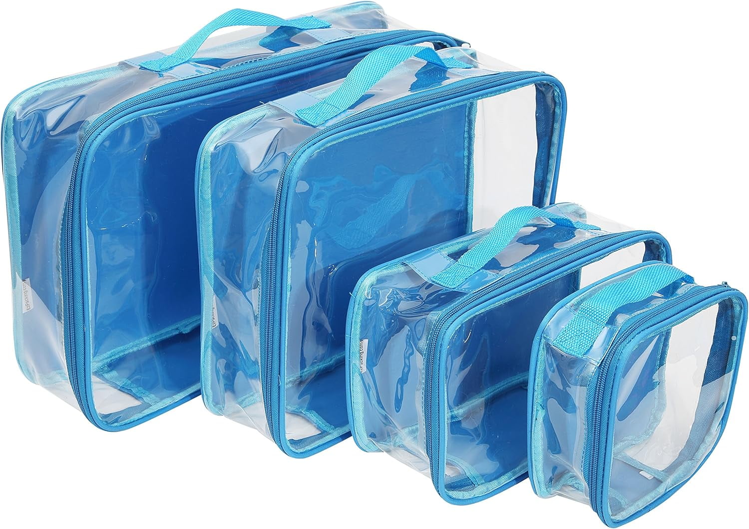 Clear Packing Cubes set of 4 / Packs 7-10 Days of Clothes/Premium PVC ...