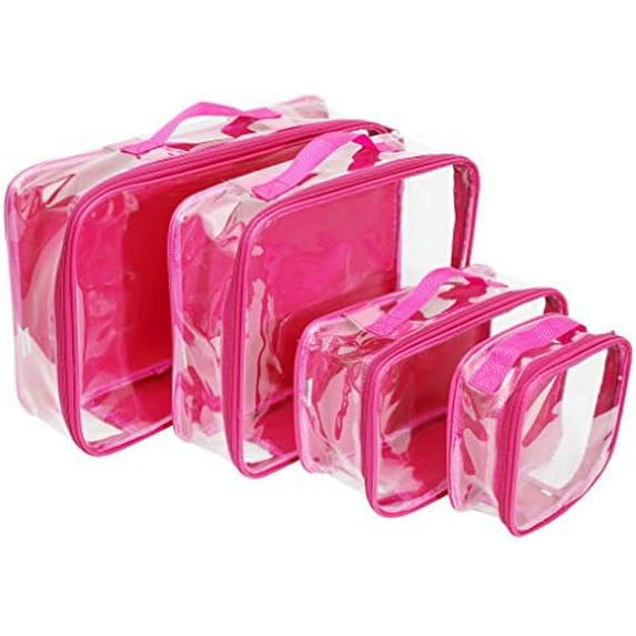Clear Packing Cubes set of 4 / Packs 7-10 Days of Clothes/Premium PVC ...
