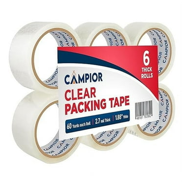 Heavy-Duty Packing Tape, 6 Rolls, 1.88 Inches Wide x 80 Yards Each ...