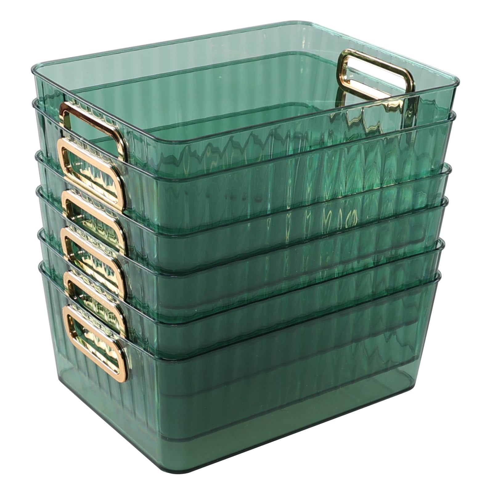 Clear Pantry Storage Organizer Bins, Green, 6 Packs - Walmart.com