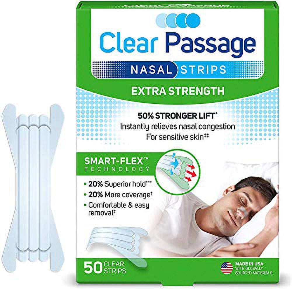 Clear Passage Extra Strength Nasal Strips, 50ct | Sleep Improvement ...