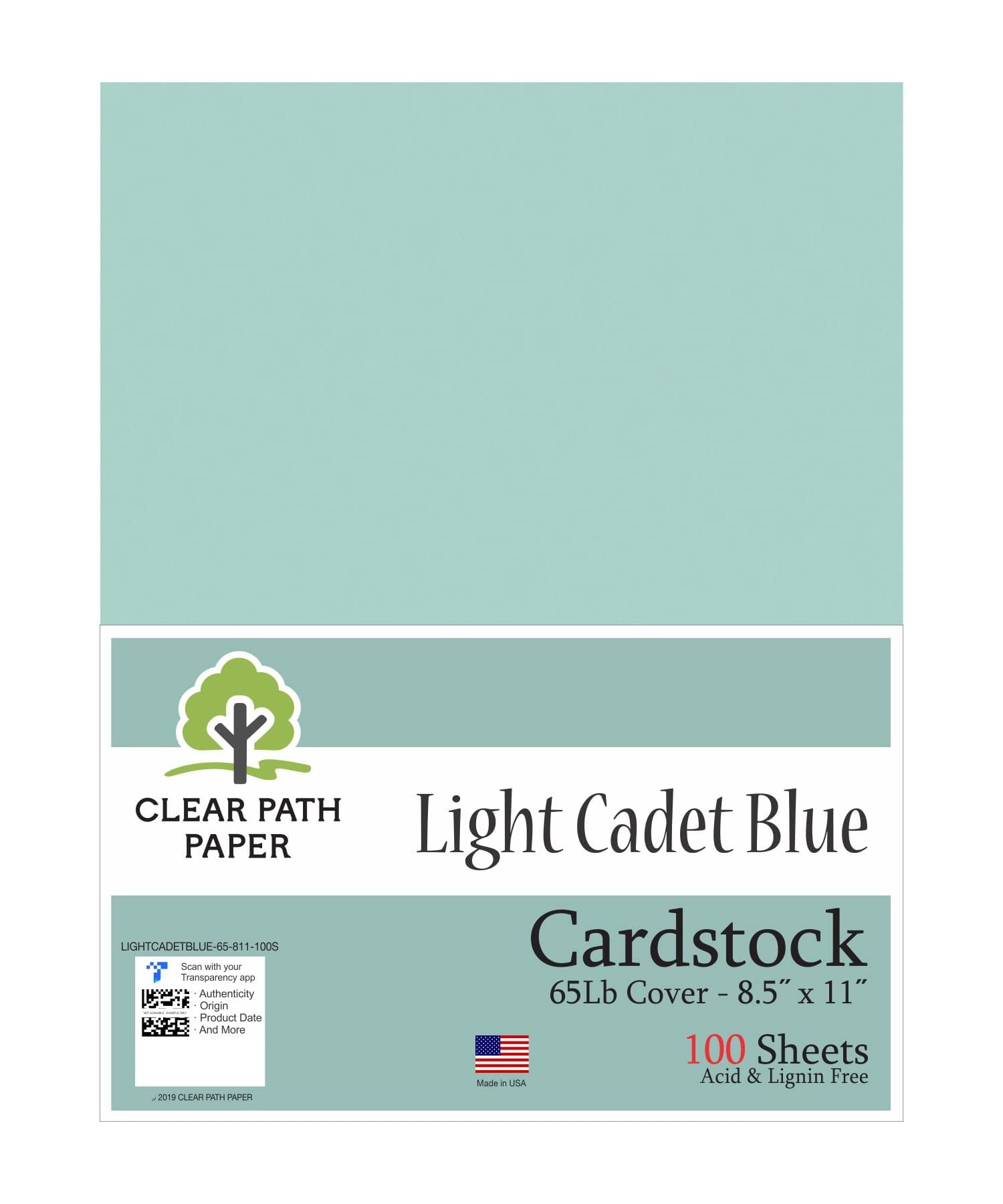 Clear Path Paper - KEF16 Light Cadet Blue Cardstock - 8.5 x 11 inch ...