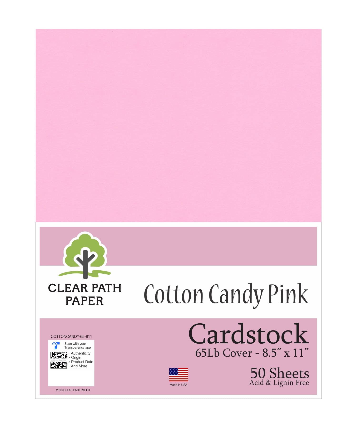 Clear Path Paper - STF9 Cotton Candy Pink Cardstock - 8.5 x 11 inch ...