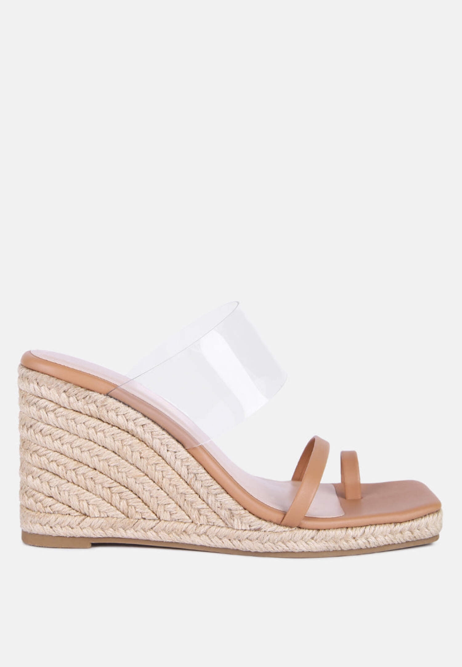 Clear Path Toe Ring Espadrilles Wedge Sandals - Walmart.com