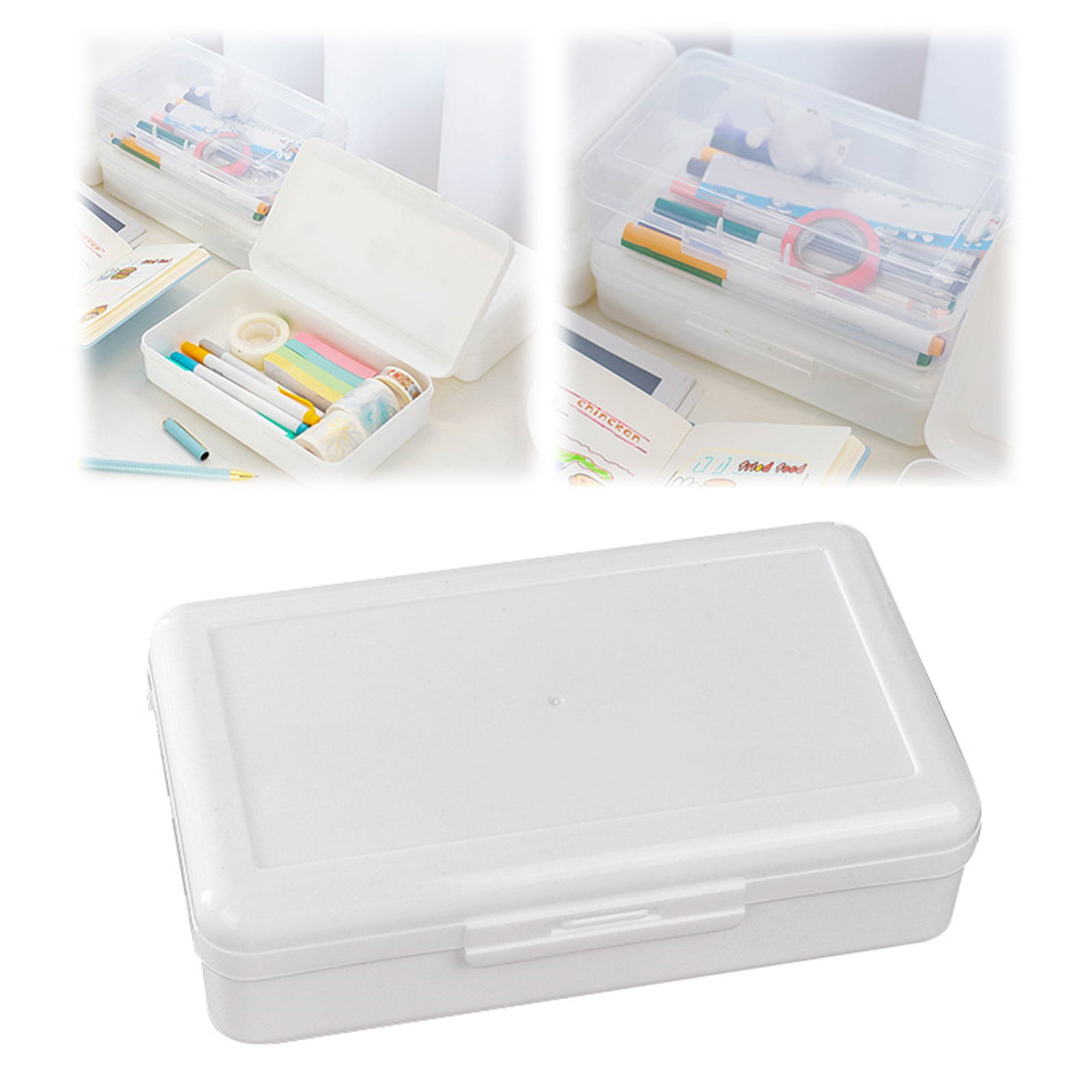 Clear Pencil Box, Large Pencil Box, Transparent Plastic Pencil Case ...