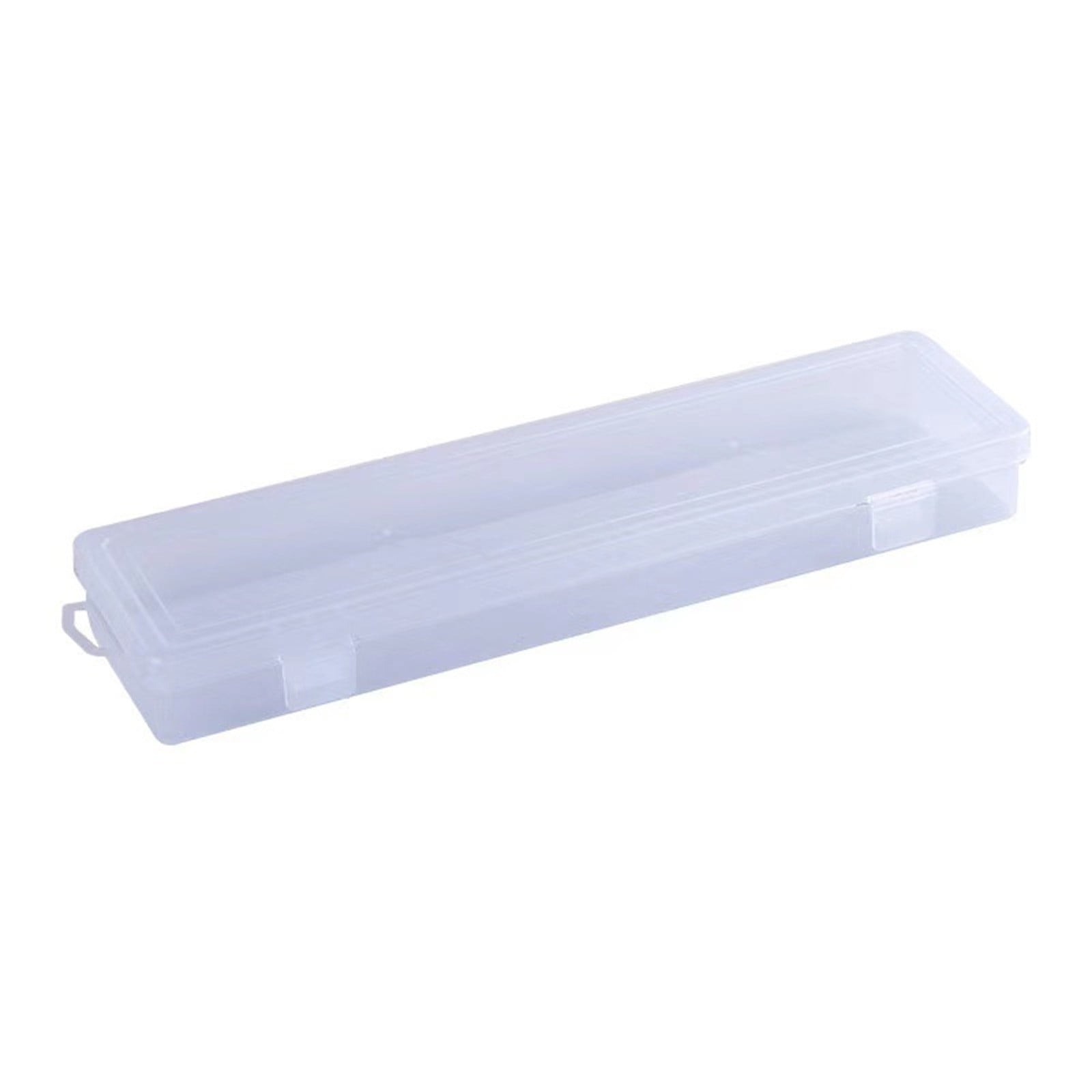 Clear Pencil Box, Large Plastic Pencil Case Crayon Box, Colored Hard ...