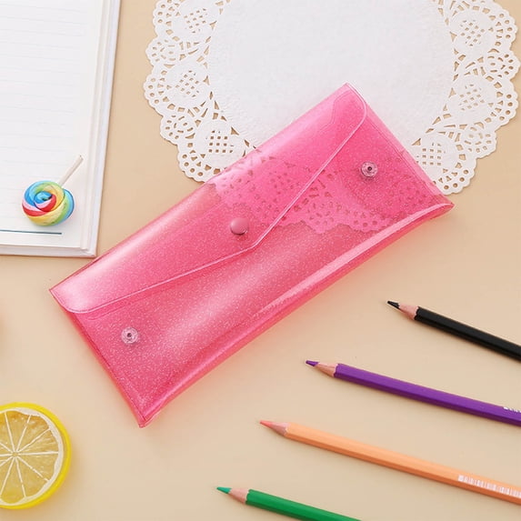 Clear Pencil Boxes Transparent Pencil Bag Large Capacity Zipper Storage ...