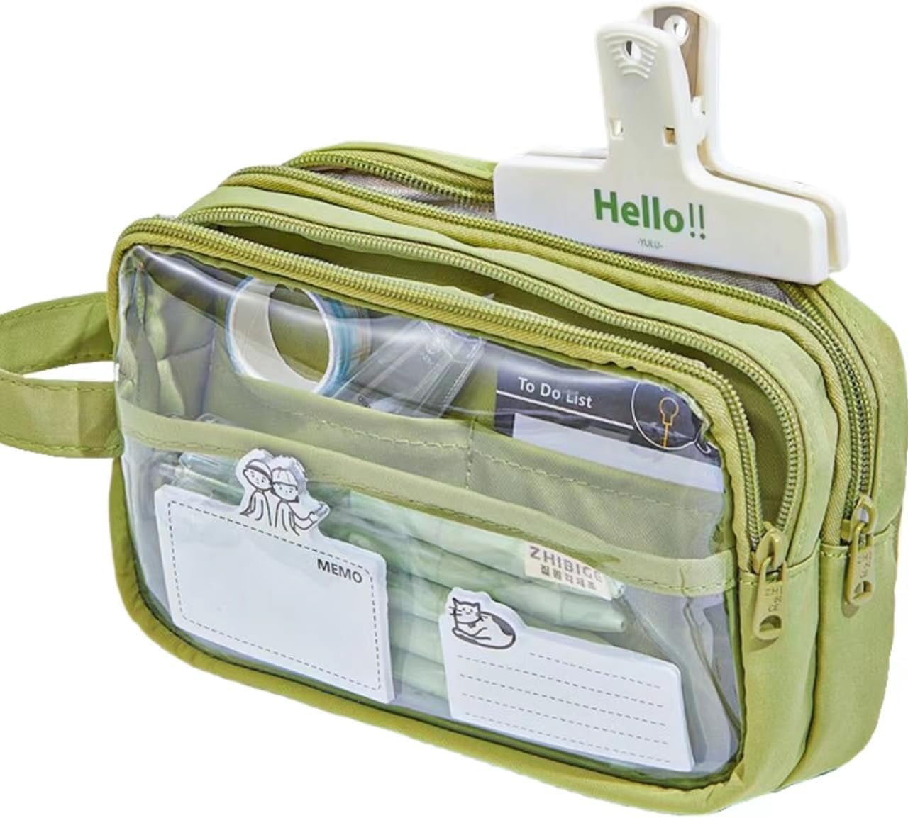 Clear Pencil Case Big Capacity Multiple Compartments Large Pencil Pouch ...