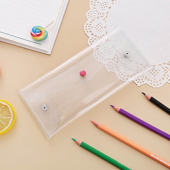 Clear Pencil Case, Transparent Pencil Bag Large Capacity Zipper Storage ...