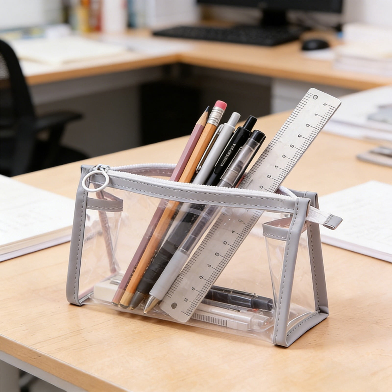 Clear Pencil Case, Transparent Pencil Case for Students Large Capacity ...