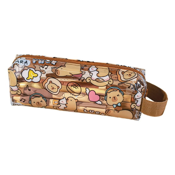 Clear Pencil Case Zippered Pen pouch Water Resistant Pen Organizers Bag ...