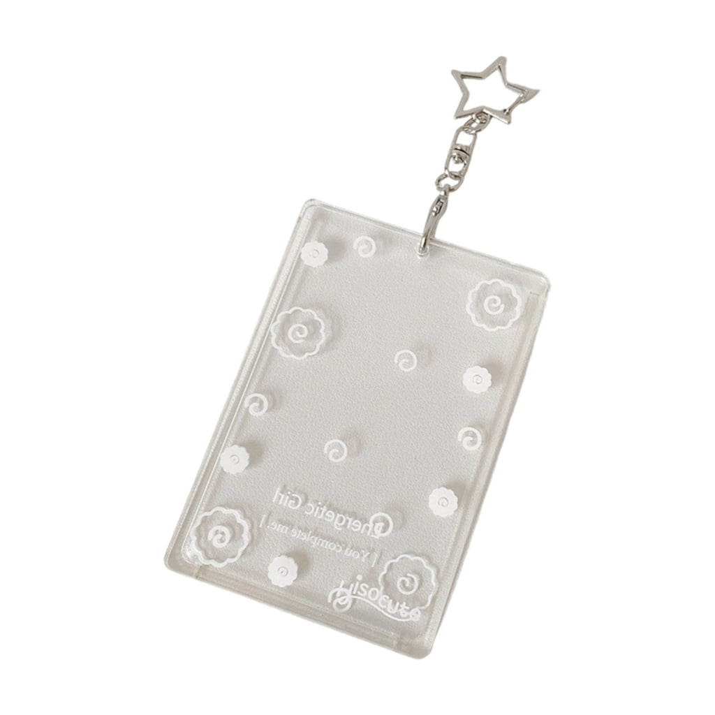 Clear Photo Card Case with Keychain Clip 3Inch Photo Protectors ...