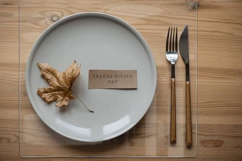Clear Placemats Set of 4, USA Made, Safe, 13 x 13 Inch Square, 2mm ...