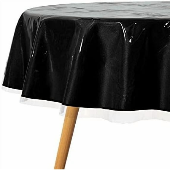 Clear Plastic 100% Waterproof Round Tablecloth - 60 Inch - Vinyl PVC ...