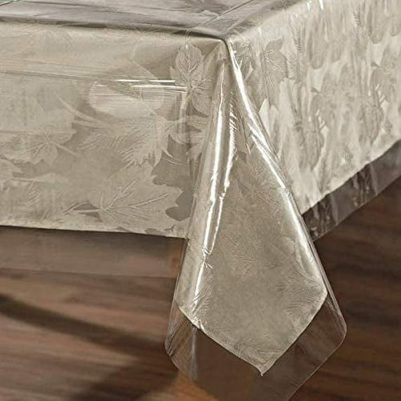 Clear Plastic 100% Waterproof Tablecloth - 60 x 120 Inch - Vinyl PVC ...
