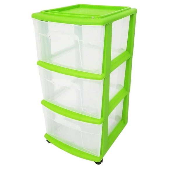 3 Drawer Plastic Storage