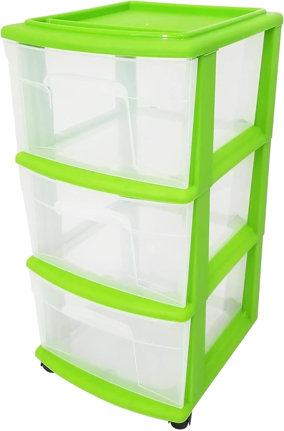 Clear Plastic 3 Drawer Medium Home Organization Storage Container Tower ...