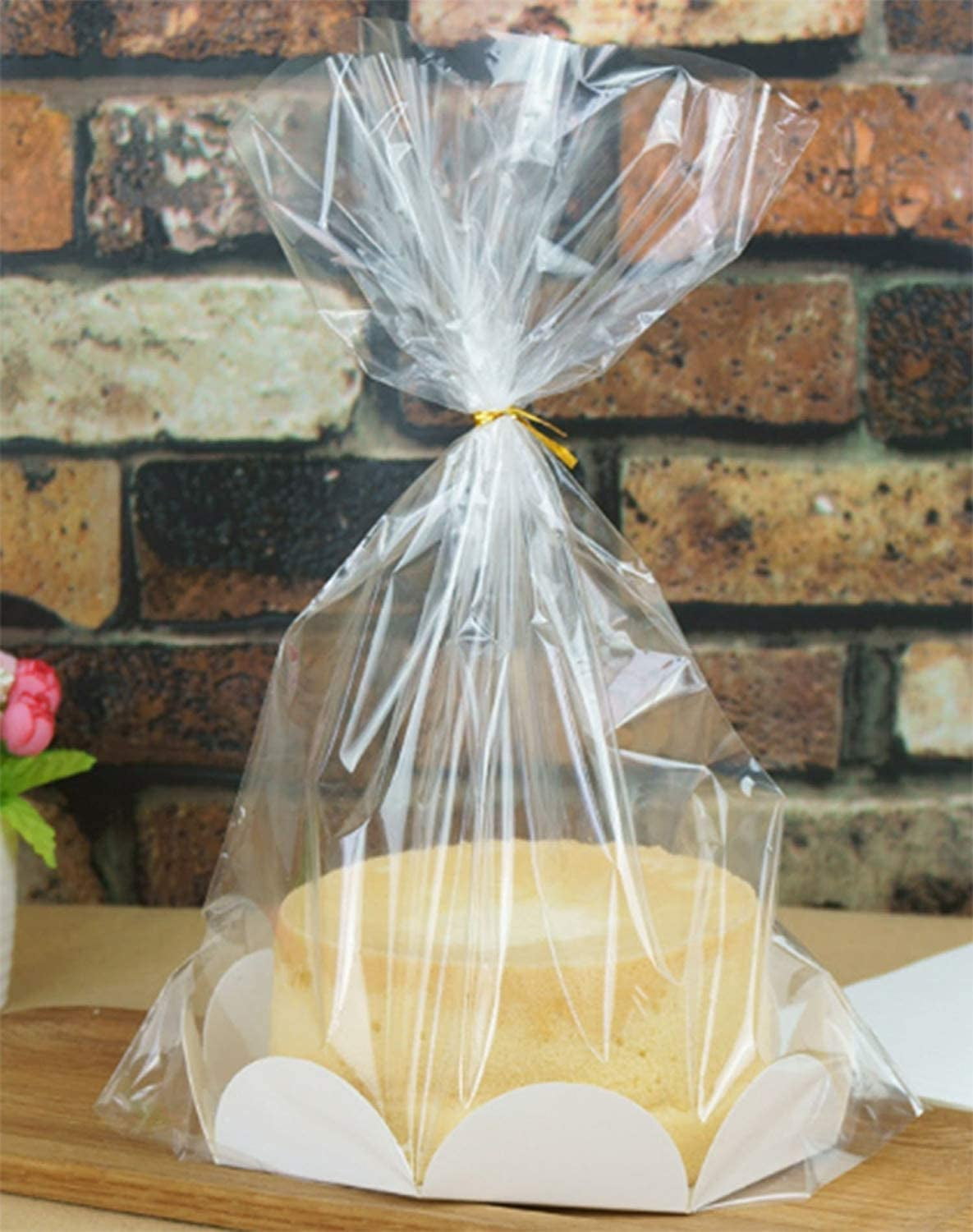 Clear Plastic Bake Bags Cellophane Treat Bags for Toast Bread Cookie ...