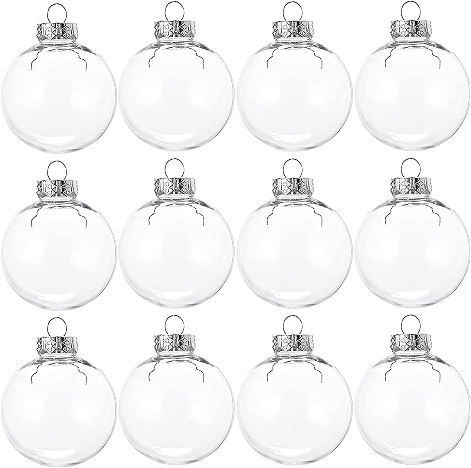 Clear Plastic Balls Ornaments - DIY Fillable Christmas Ornaments Balls ...