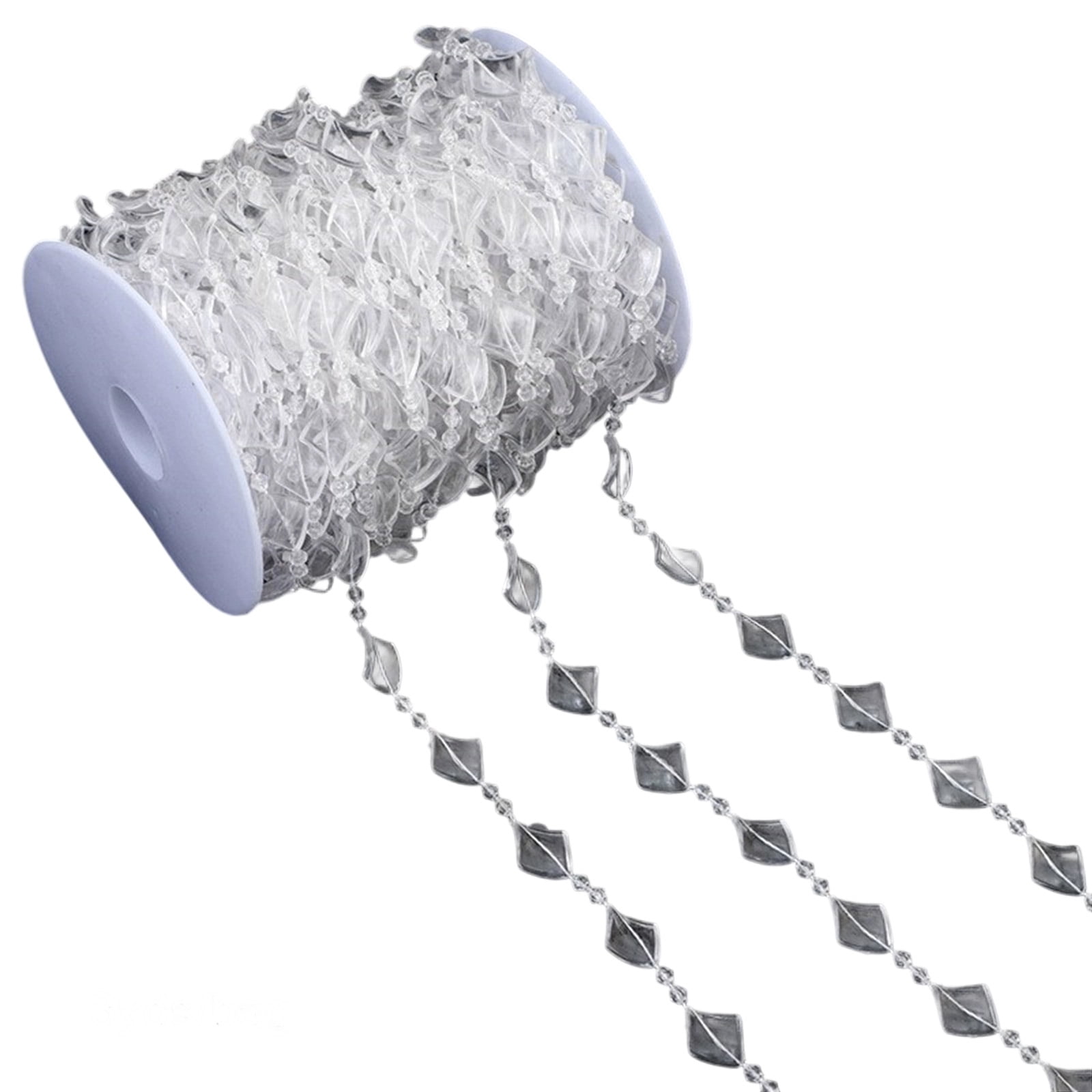 Clear Plastic Bead Chain For Jewelry Making Multipurpose Beads String ...