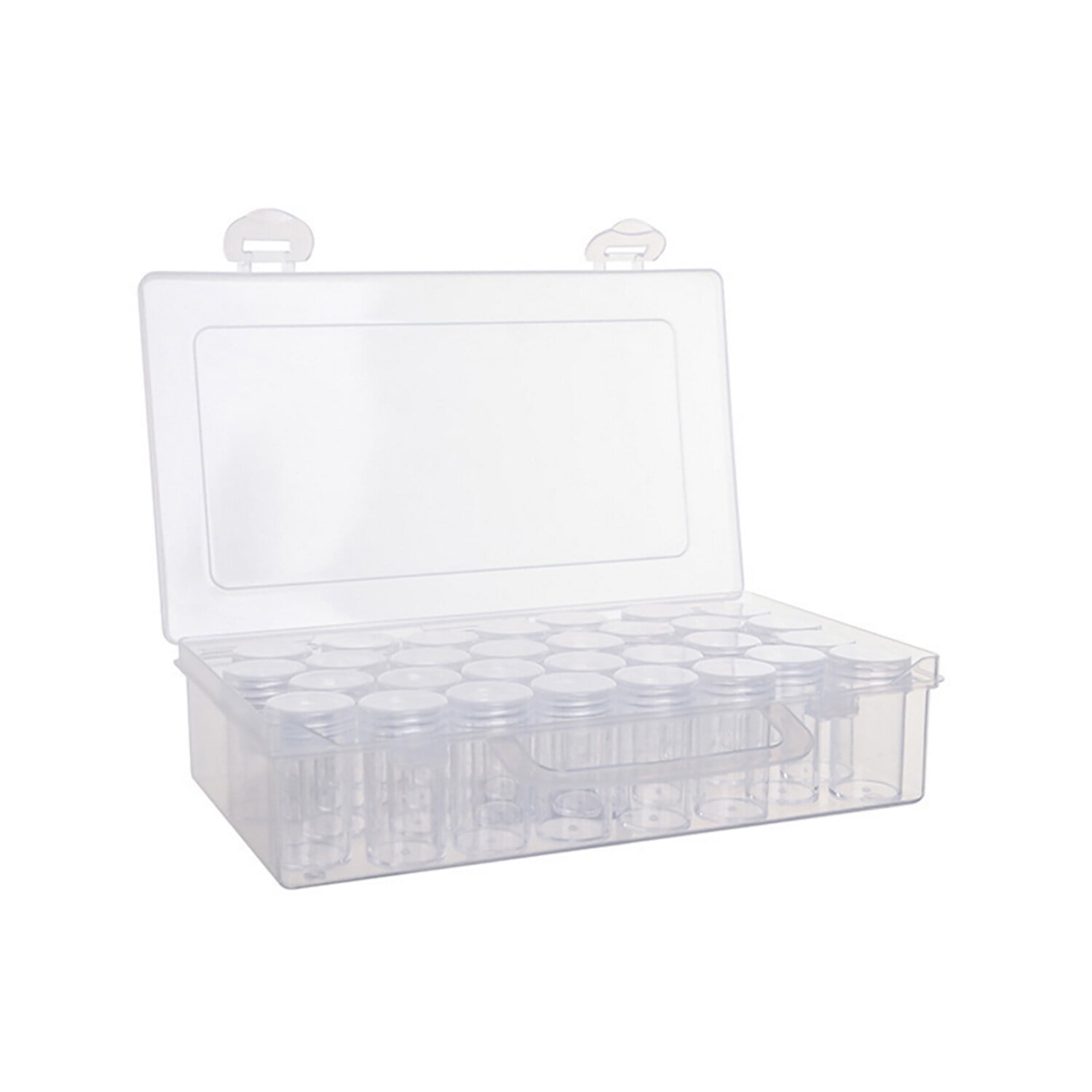 Clear Plastic Bead Storage Containers Set 30 Grids Diamond Painting Box ...