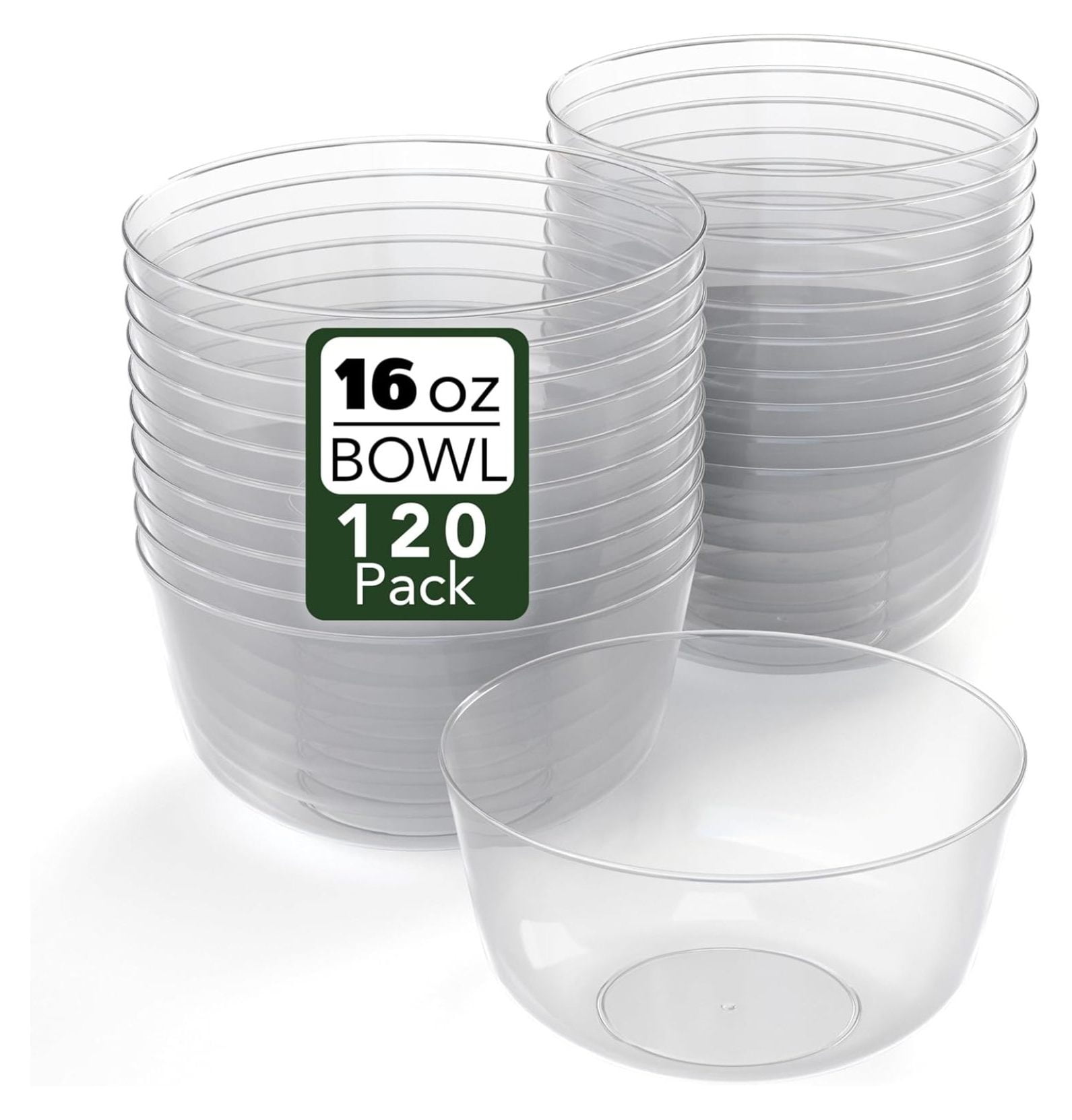 Clear Plastic Bowls Disposable - 16 Oz Plastic Bowl 120 Count ...