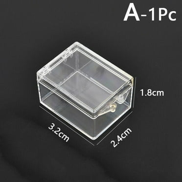 30 Pcs Transparent Bead Box Mini Plastic Storage Clear Container Small ...